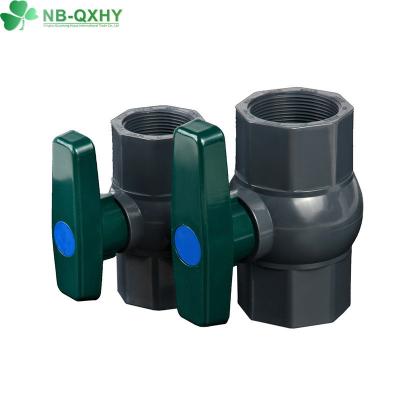 Cina 4 pollici di grandi dimensioni materiali dritto attraverso il tipo manico verde PVC valvola a sfera rettangolare in vendita