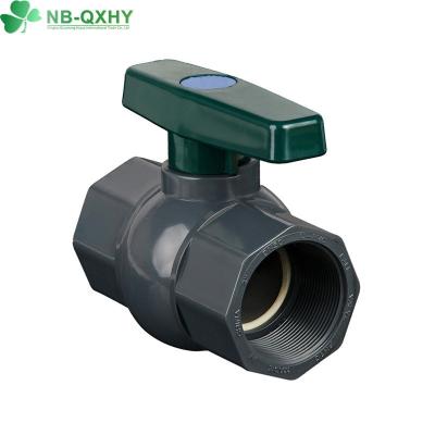 Cina 4 pollici di grandi dimensioni materiali dritto attraverso il tipo manico verde PVC valvola a sfera rettangolare in vendita