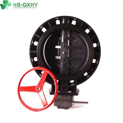Cina QX Valvola a farfalla a flangia manuale per acqua di mare EPDM Valvola di controllo PVC per sedile in gomma in vendita