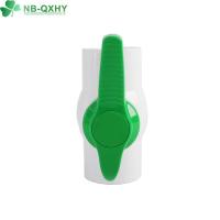 China Materials White PVC Ball Valves with Blow-Down Function and Colourful Handle for sale