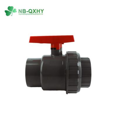 Cina Valvola a sfera unica in UPVC di plastica da 1/2 pollice a 4 pollici con sfera fissa e anello O EPDM in vendita