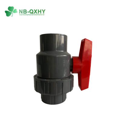 Cina Valvola a sfera unica in UPVC di plastica da 1/2 pollice a 4 pollici con sfera fissa e anello O EPDM in vendita