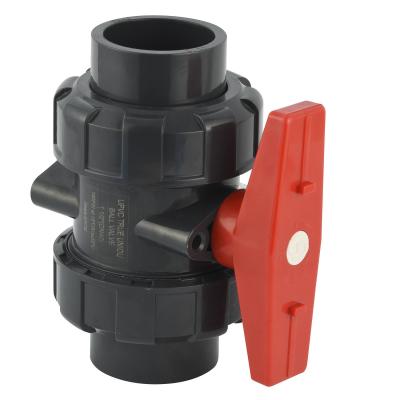 China Corpo ABS Válvula de controlo de manobra especial 2 PCS PVC Válvula de esferas de União verdadeira de baixa temperatura à venda