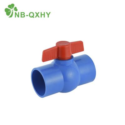 China 1/2 polegada a 6 polegadas azul Tailândia PVC válvula de bola para abastecimento de água à venda