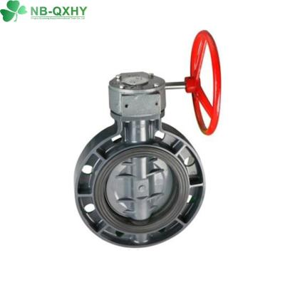 China Materiais Manobra de ligação de flange alavanca engrenagem válvula borboleta para DIN ANSI JIS padrão à venda