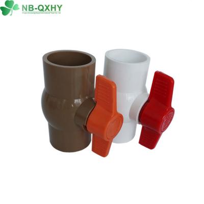 China Op maat gemaakte aanvragen PVC Compact Ball Valve met Socket/Thread End en Plastic Handles Te koop