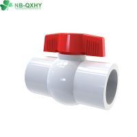 China Customized Requests PVC Compact Ball Valve with Socket/Thread End and Plastic Handles for sale
