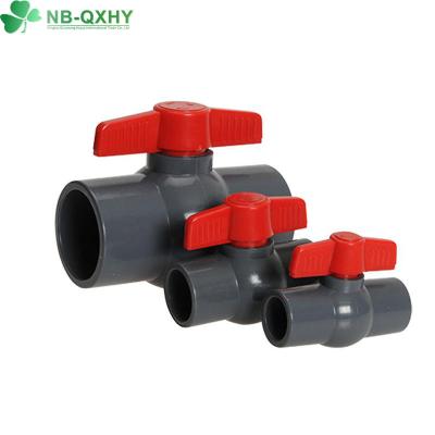 Cina Valvola a scatto con filo cinese PVC Valvola a sfera ottagonale con maniglia ABS rosso e blu in vendita