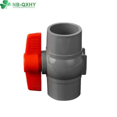 Cina Forma di connessione adesiva Materiale idraulico PVC Valvola a sfera di plastica per l'efficienza del Vietnam in vendita