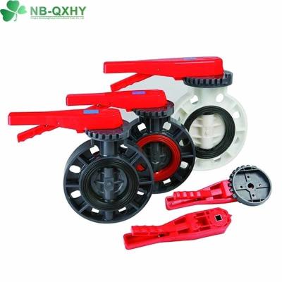 Cina DIN ANSI JIS Standard Wide PVC/ABS Handle CPVC/UPVC Butterfly Valve con NBR/EPDM O-Ring in vendita