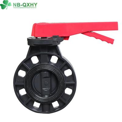 Cina DIN ANSI JIS Standard Wide PVC/ABS Handle CPVC/UPVC Butterfly Valve con NBR/EPDM O-Ring in vendita