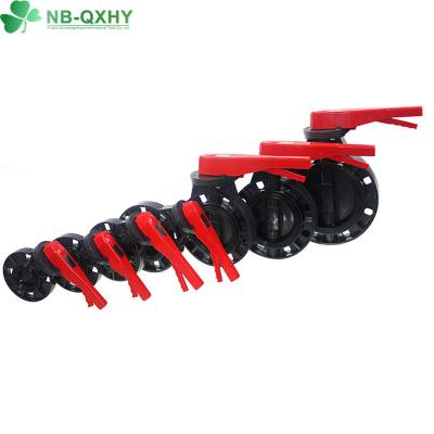 Cina DIN ANSI JIS Standard Wide PVC/ABS Handle CPVC/UPVC Butterfly Valve con NBR/EPDM O-Ring in vendita