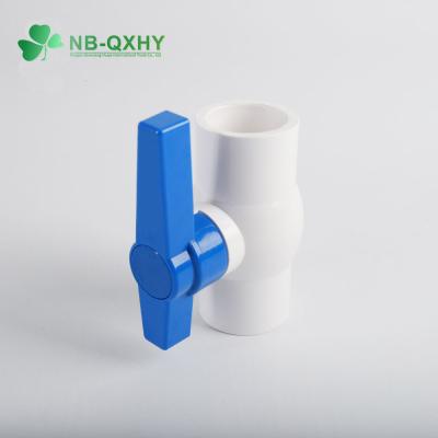 Cina Valvola a sfera in PVC da 2 pollici con maniglia lunga presa blu standard ASTM e tipo a filo Pn10 in vendita
