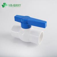 China Channel Straight Through Type PVC Socket Compact Round Ball Valve with ASTM Standard for sale