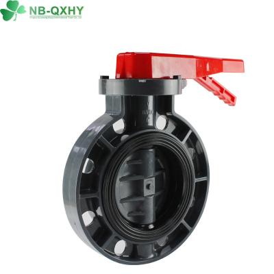 Cina Valvola a farfalla in PVC per piscina con leva a manico largo e connessione a fine flangia in vendita