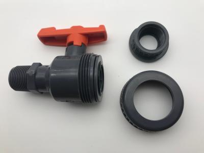 中国 通常温度のPVC M/F 単体ユニオンボールバルブ 販売のため