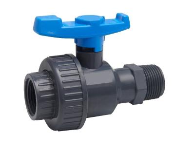 中国 通常温度のPVC M/F 単体ユニオンボールバルブ 販売のため