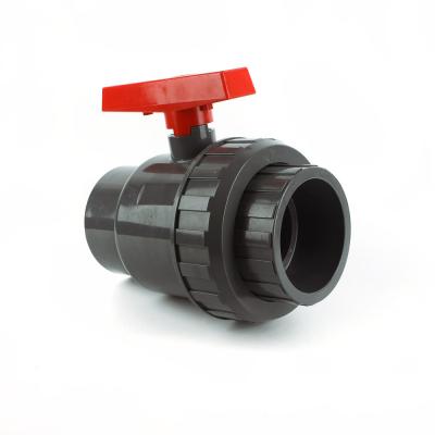 China Formulário de ligação de tomada ou roscado Valva de união única de plástico padrão Pn10 branco popular à venda