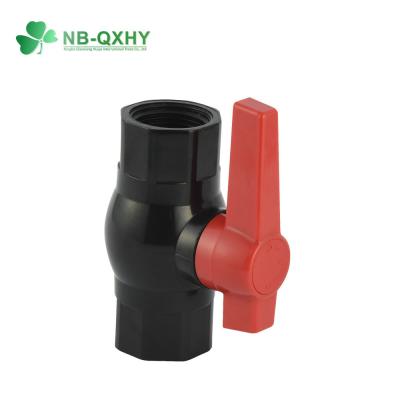 Cina Valvo a sfera octagonale in PVC nero da 1/2 a 2 pollici con protezione UV a filo in vendita