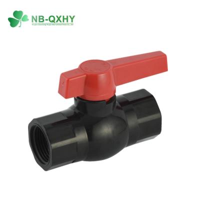 Cina Valvo a sfera octagonale in PVC nero da 1/2 a 2 pollici con protezione UV a filo in vendita