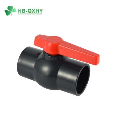 Cina Valvo a sfera octagonale in PVC nero da 1/2 a 2 pollici con protezione UV a filo in vendita