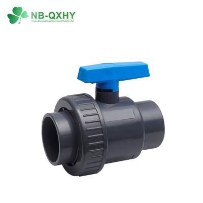 Cina Valvola a sfera di unione unica in PVC in plastica per l'approvvigionamento idrico nell'irrigazione in vendita