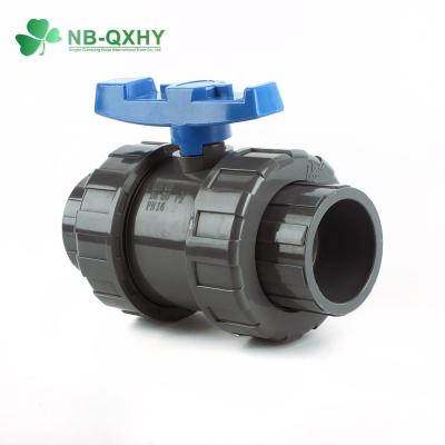 Cina Valvola a sfera di plastica a doppia unione QX grigio profondo originale 2021 con design QX in vendita