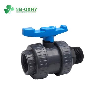 Cina Materiale di plastica PVC Maschio Valvola a sfera di unione senza problemi per l'approvvigionamento idrico di irrigazione in vendita