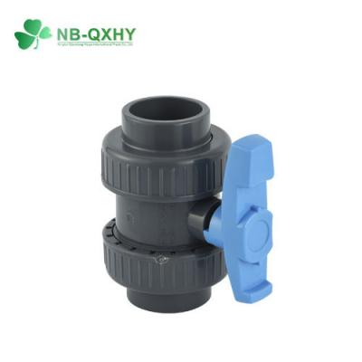 Cina 2 pollici 4 pollici 6 pollici PVC Valvola a sfera Unione vera doppia per la funzione di chiusura QX Standard in vendita