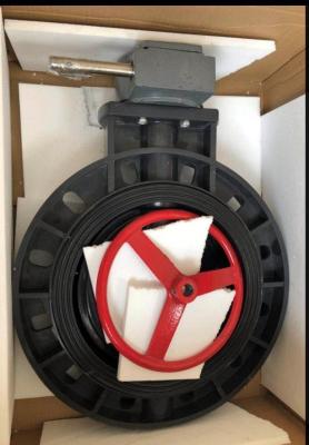 China Válvula de borboleta de flange de PVC com alça ABS e ligação da extremidade da bolacha DN50-DN500 à venda