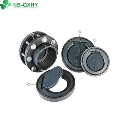 China Conexão de fios Válvula de verificação de balanço de cor cinza PVC de dupla flange Válvula de verificação de união para indústria à venda