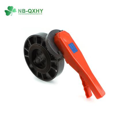 China Válvulas de borboleta de PVC de punho verde para temperatura normal -40°C T 120°C 2