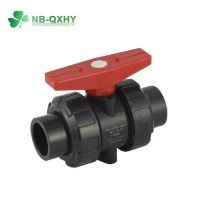 Cina ISO9001 Certificato NB-QXHY UPVC Industrial Plastic Double Union Ball Valve con EPDM in vendita