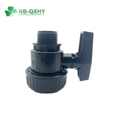 Cina Valvola a sfera flessibile grigio PVC a filo Valvola di unione maschile femminile F/M Ss Maniglia ABS per sicurezza in vendita