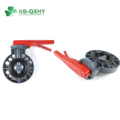 中国 工業用NB-QXHY UPVCバタフライバル 手動操作とフラング設計 販売のため
