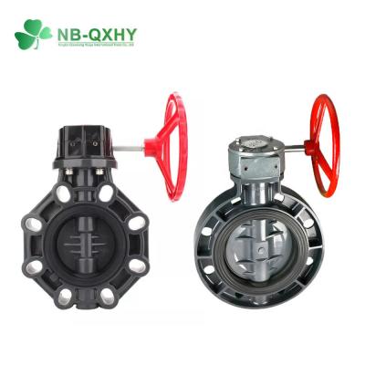 China Modo de condução manual NB-QXHY 150psi UPVC PVC Worm Gear Butterfly Valve com EPDM O-Ring à venda