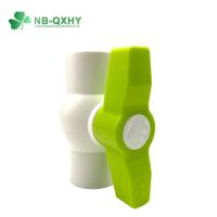 China Straight Through Type Customized UPVC/PVC Compact Socket Ball Valve with Red Orange Handle for sale