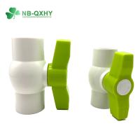 China Straight Through Type Customized UPVC/PVC Compact Socket Ball Valve with Red Orange Handle for sale