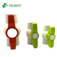 China Straight Through Type Customized UPVC/PVC Compact Socket Ball Valve with Red Orange Handle for sale