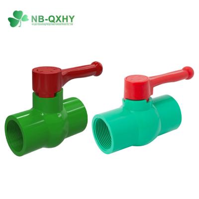 China OEM Laser Marking Red Handle PVC Plastic Ball Valve com meio de água em Bangladesh à venda