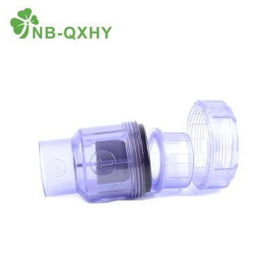China Válvula de verificación de no retorno de unión simple/doble de PVC estándar DIN para accesorios de tuberías industriales en venta