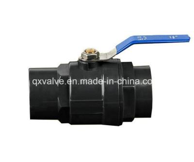 Cina Valvola a sfera in PVC con canale di tipo rettilineo e maniglia in acciaio in vendita