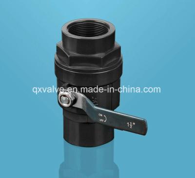Cina Valvola a sfera in PVC con canale di tipo rettilineo e maniglia in acciaio in vendita