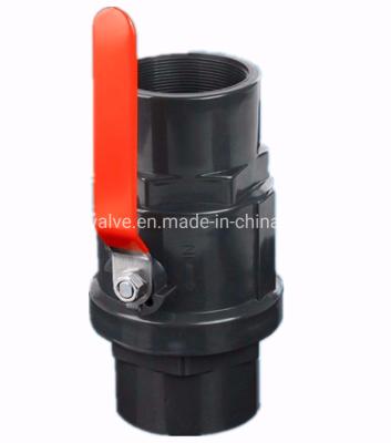 Cina Valvola a sfera in PVC di plastica per acqua 2PCS Nera con maniglia Ss Valvola a gonfiore 1/2