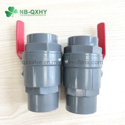 中国 手動 PVC/UPVC 柔らかいボールバルブ 水道用 鋼柄と2枚組 販売のため