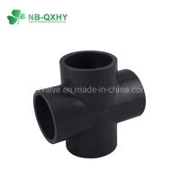 China SCH80 UPVC Cross Tee with Socket Wall Thickness Round Head Code Size From 1/2