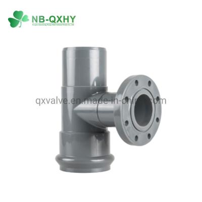 Cina DIN Standard Pn10 UPVC Tee con colla di connessione di tipo gomma Dimensioni da 110 mm a 315 mm in vendita