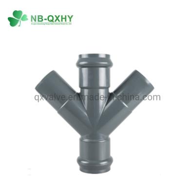 Cina Eficientemente progettato standard DIN UPVC Pn10 Y-Tee con taglia di gomma da 110 mm a 315 mm in vendita