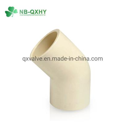 Cina Collegamento adesivo Pn16 CPVC gomito 45deg per approvvigionamento di acqua calda Tipo DIN Standard in vendita