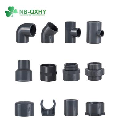 中国 UPVC 45度 粘着接続の肘 グレー色 Pn16で競争 販売のため